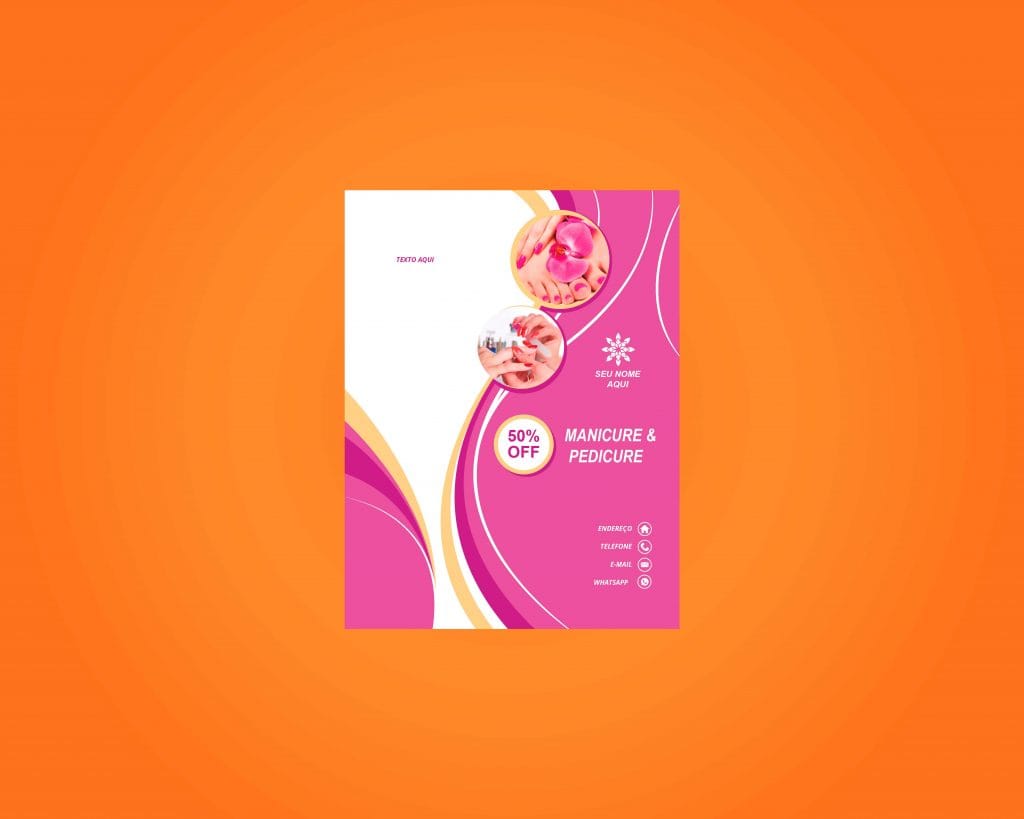 PANFLETO MANICURE E PEDICURE - Criativo AZ - Cartões de Visita e Panfletos