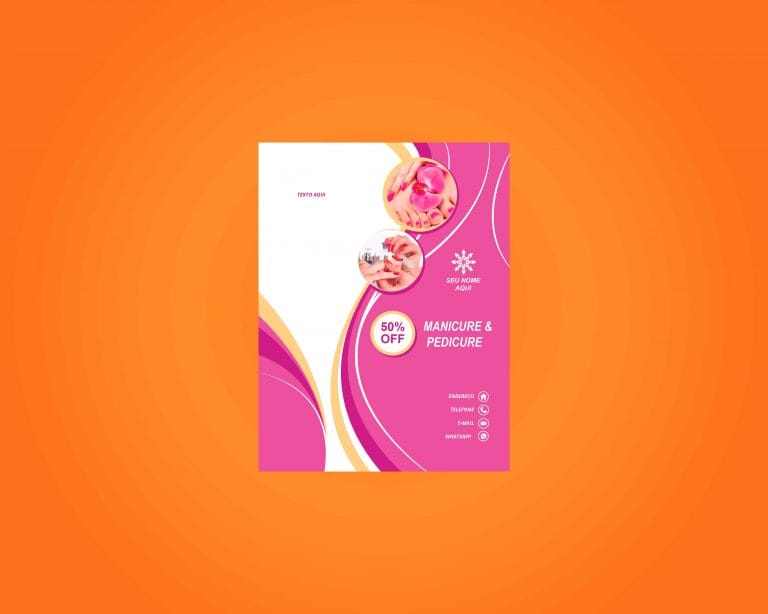 PANFLETO MANICURE E PEDICURE - Criativo AZ - Cartões de Visita e Panfletos